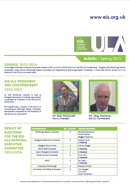 ULA Members Bulletin Spring 2013 | EIS